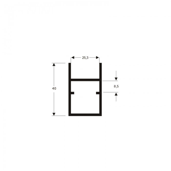 Perfil de alumínio A-055